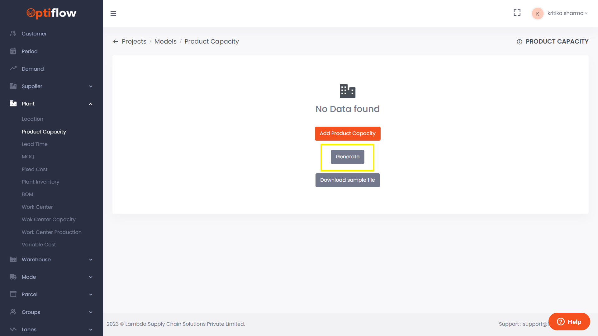 Generate - Lambda SCS