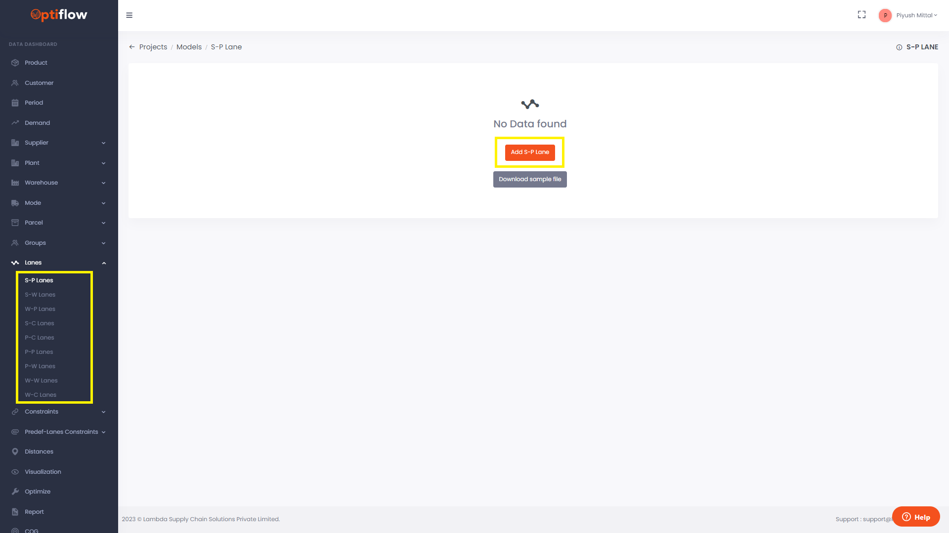 Create Lanes - Lambda SCS