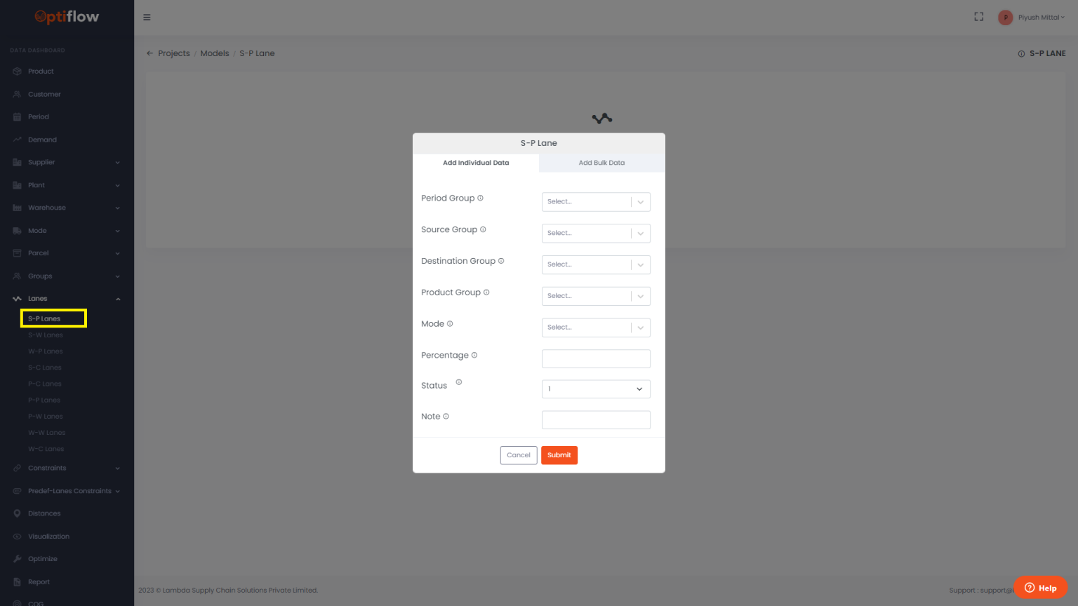 Create Lanes - Lambda SCS