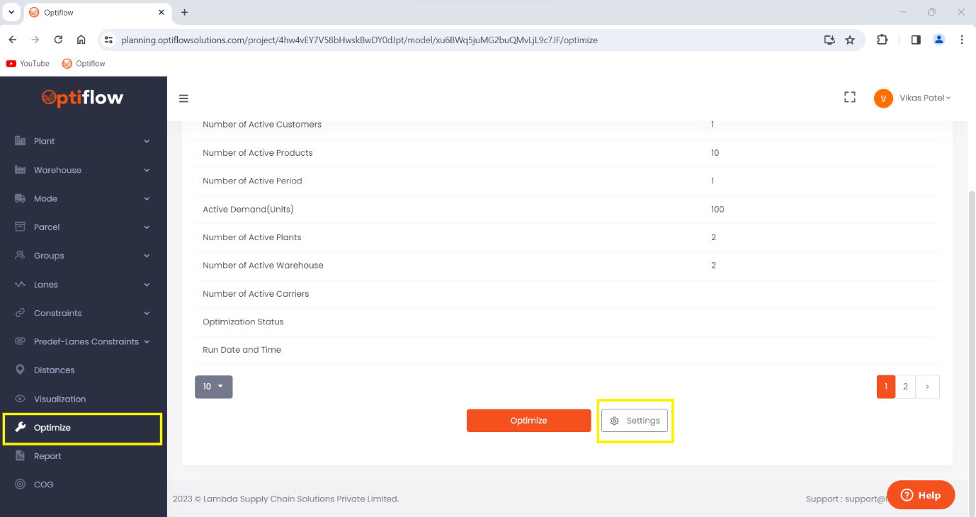 Optimize - Lambda SCS Optimize - Lambda SCS