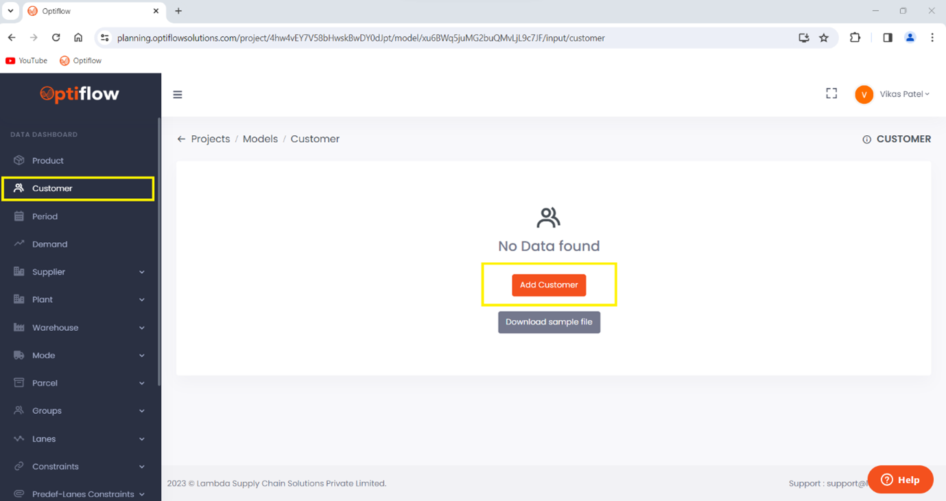 Add Customers - Lambda SCS