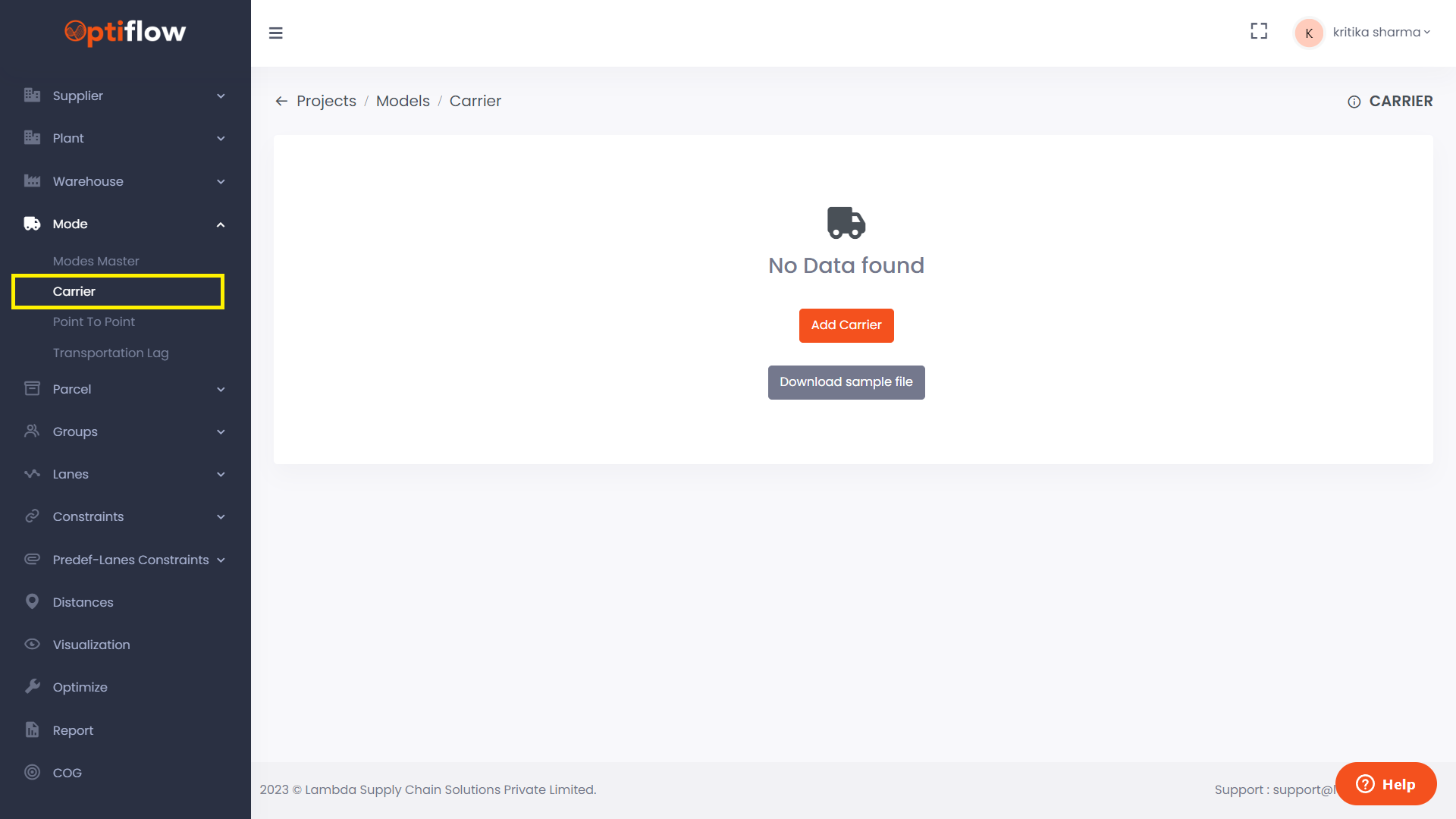 Carrier - Lambda SCS