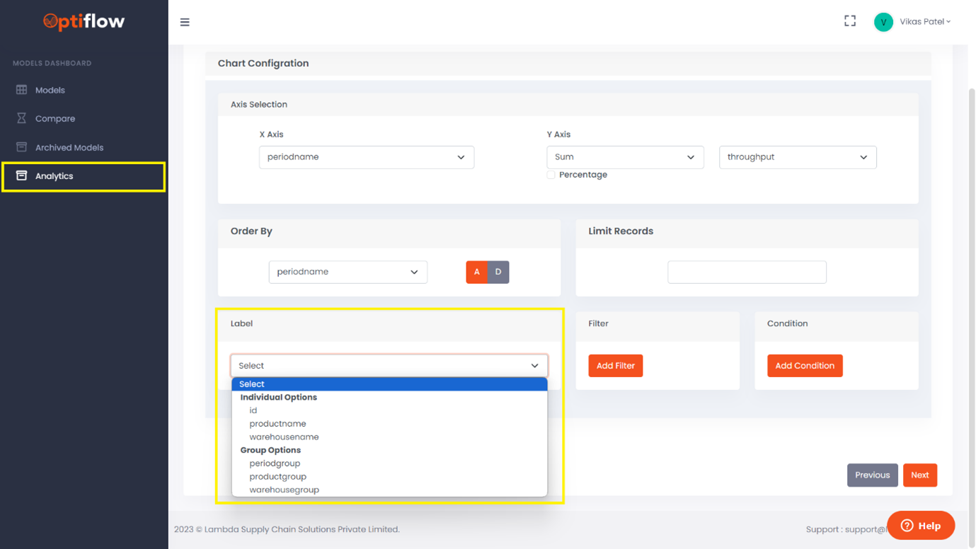 Step 4: Chart Configuration - Lambda SCS