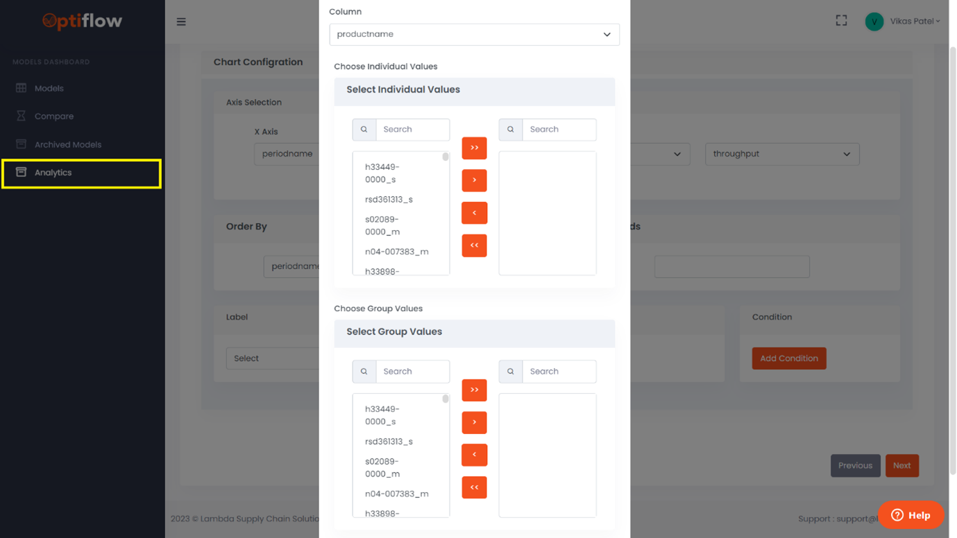 Step 4: Chart Configuration - Lambda SCS