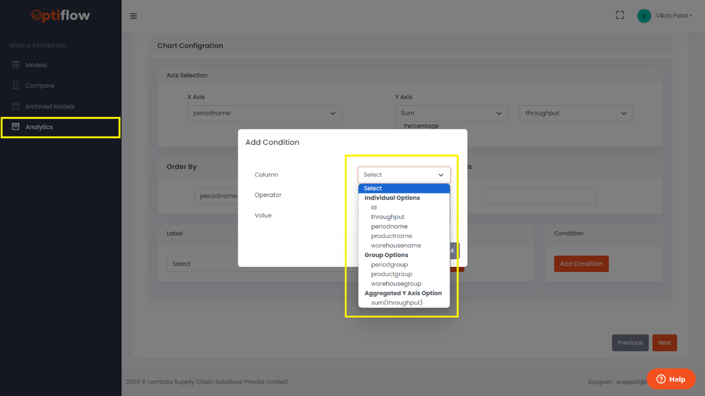 Step 4: Chart Configuration - Lambda SCS