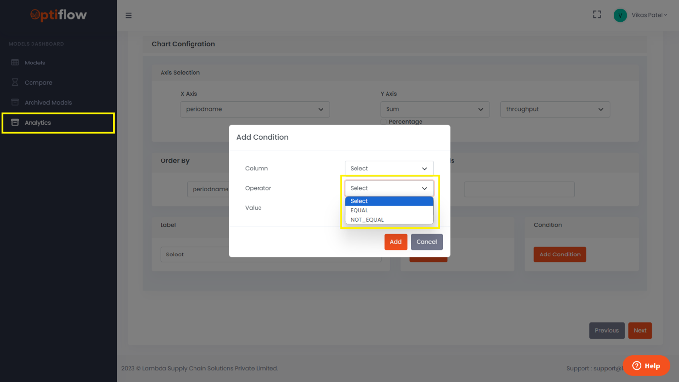 Step 4: Chart Configuration - Lambda SCS