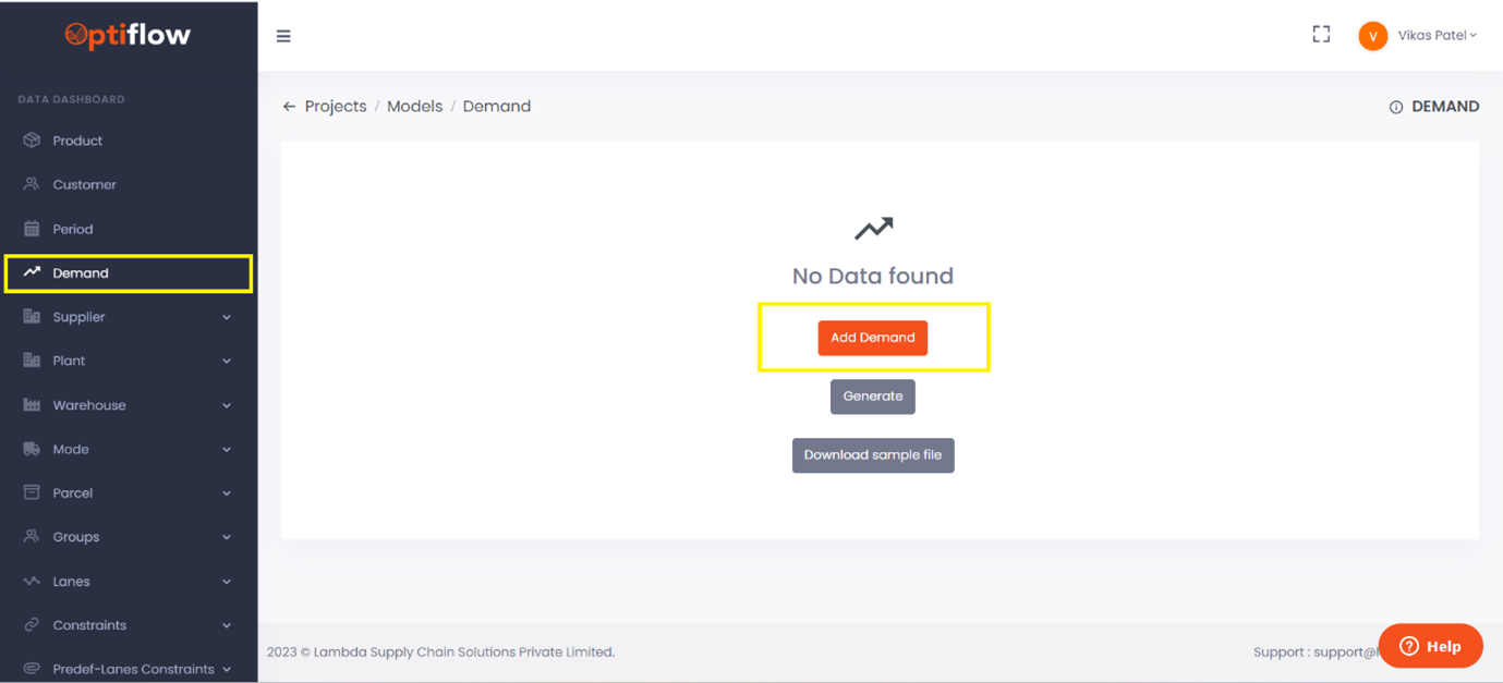 Add Demand - Lambda SCS