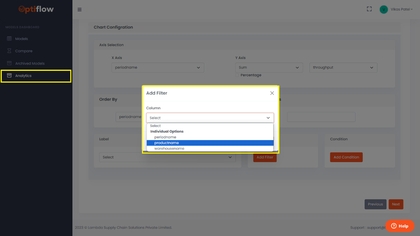 Step 4: Chart Configuration - Lambda SCS
