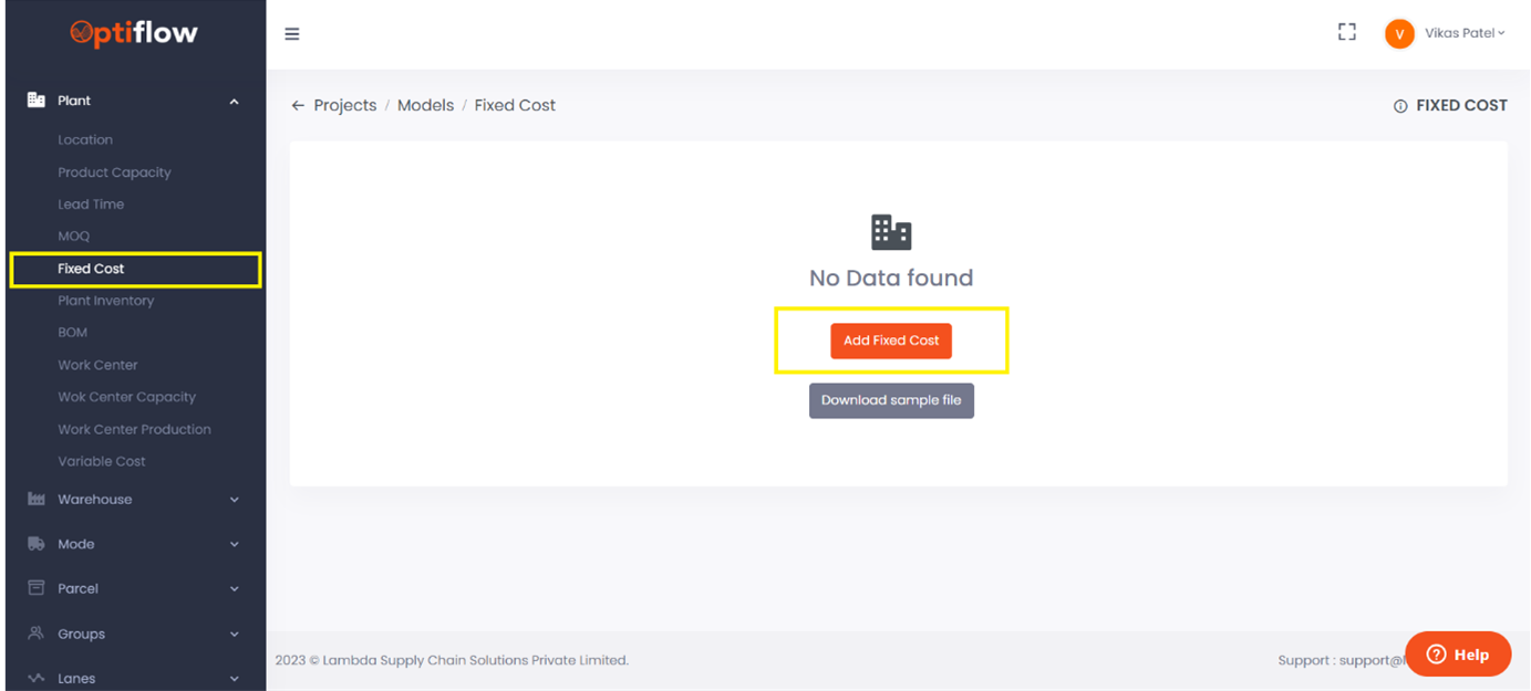 Fixed Cost - Lambda SCS