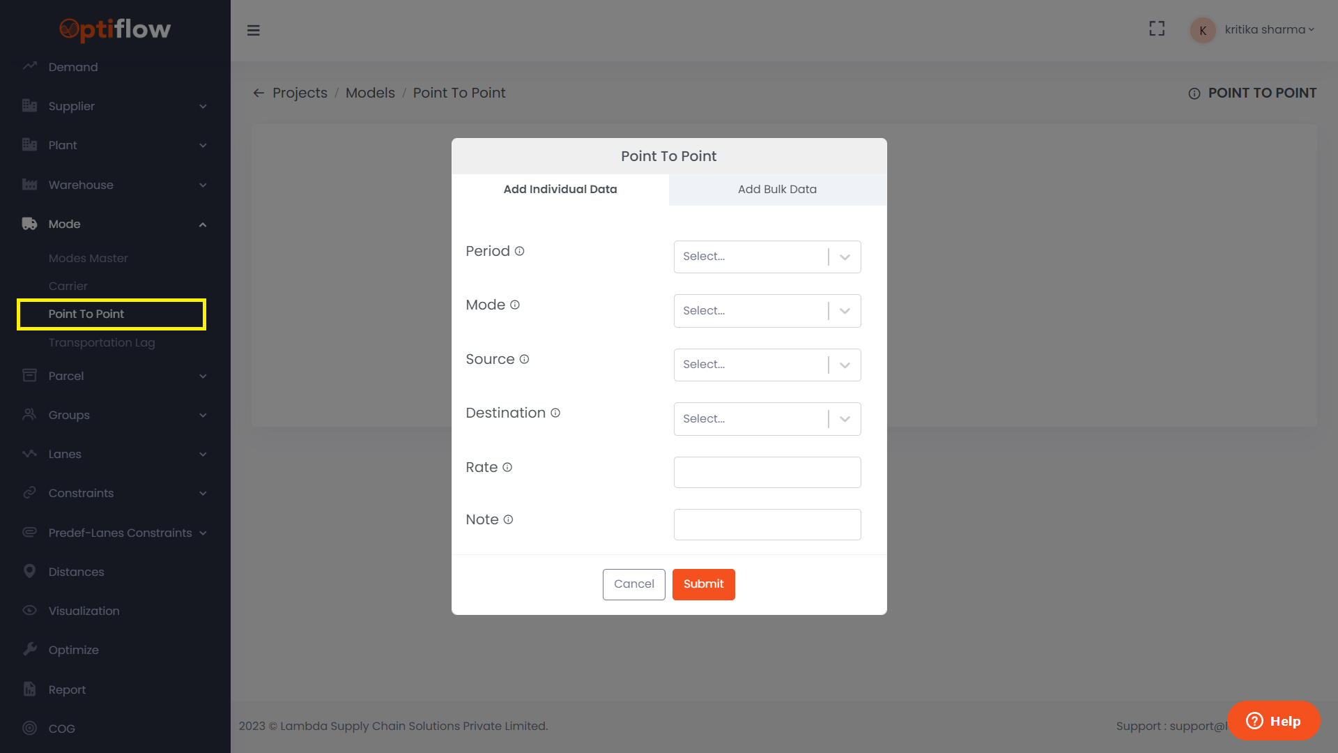 Point to Point - Lambda SCS