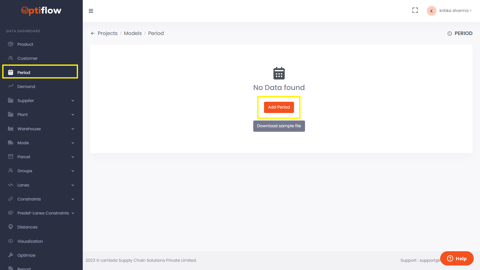 Add Periods - Lambda SCS
