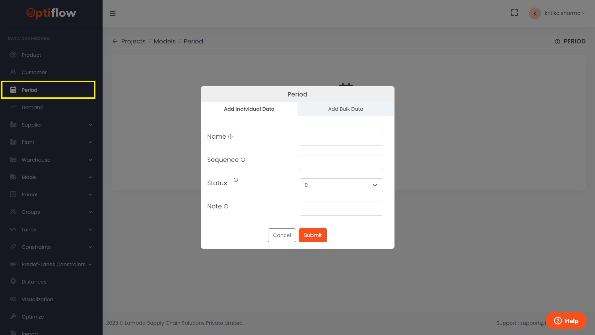 Add Periods - Lambda SCS