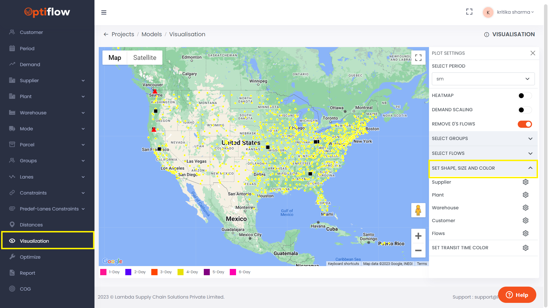 Set Shape, Size and Color - Lambda SCS