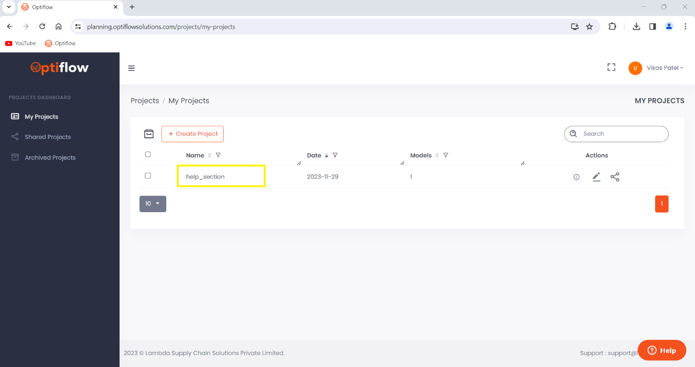 1. Create Model (RO) - Lambda SCS